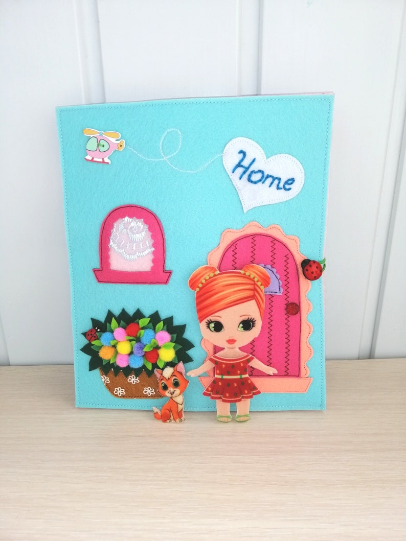 Quiet Book Dollhouse, Mini Book, Mini Books for Dolls, Dollhouse Quiet ...