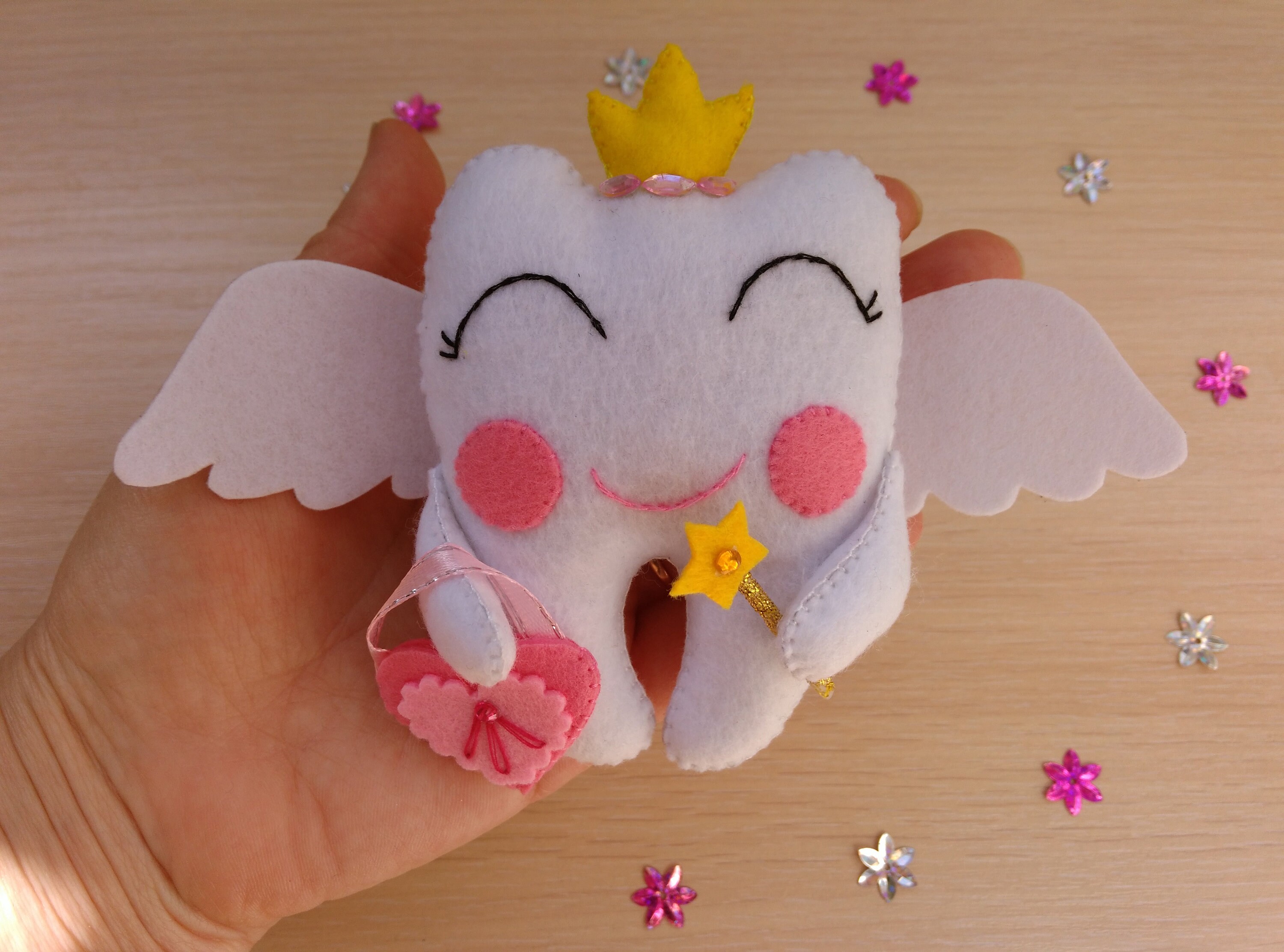 Tooth Fairy Baby Shower Gift Personalized Tooth Fairy Felt - Etsy