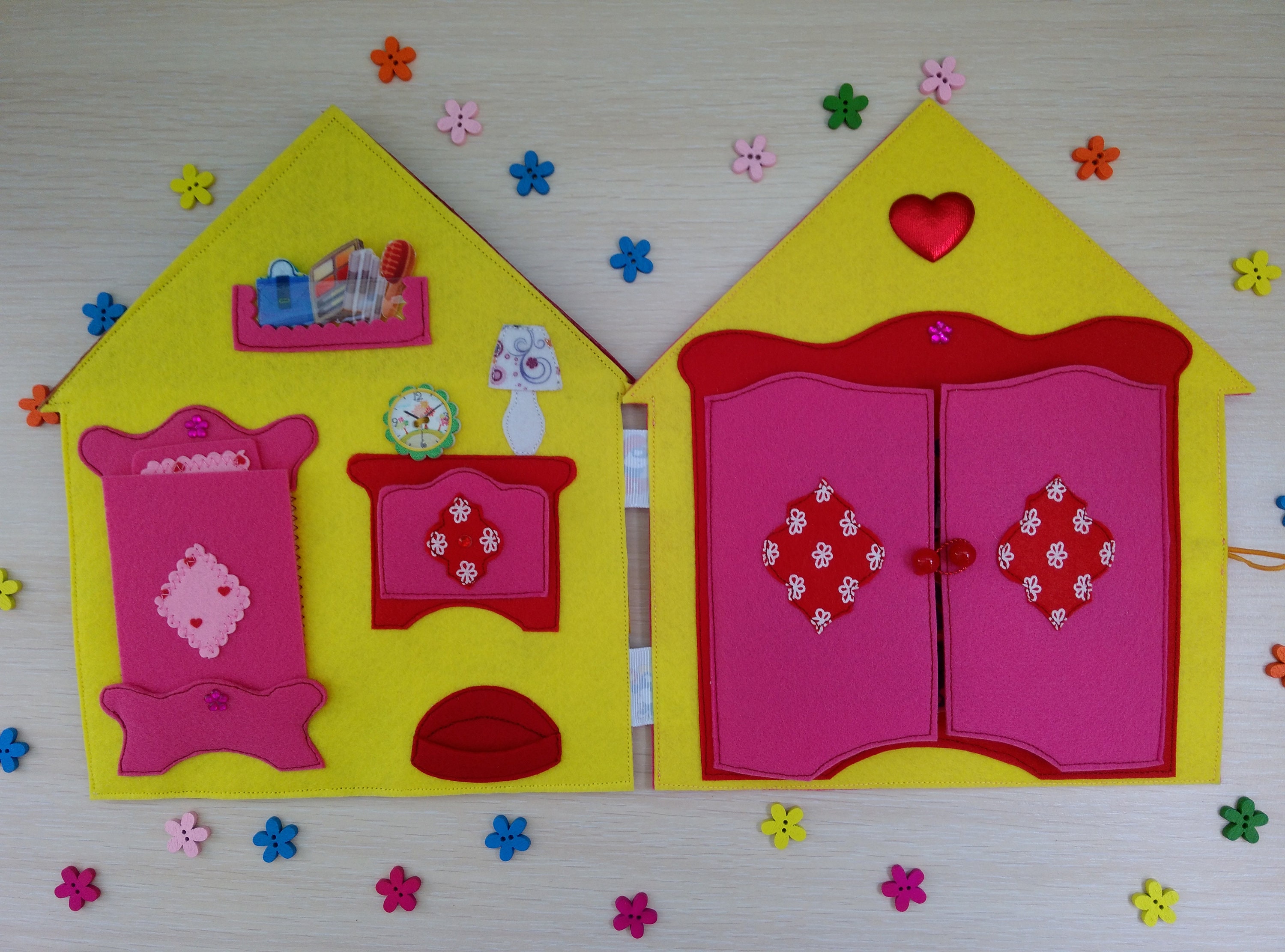 Quiet Book Dollhouse Personalized Quiet Book Busy Book Felt - Etsy