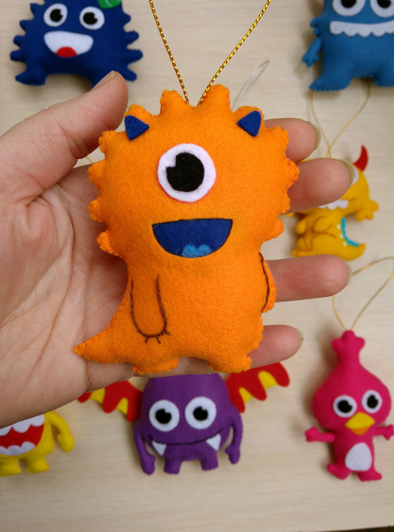 Monsters Toy Felt Monster Little Monsters Baby First Doll | Etsy UK