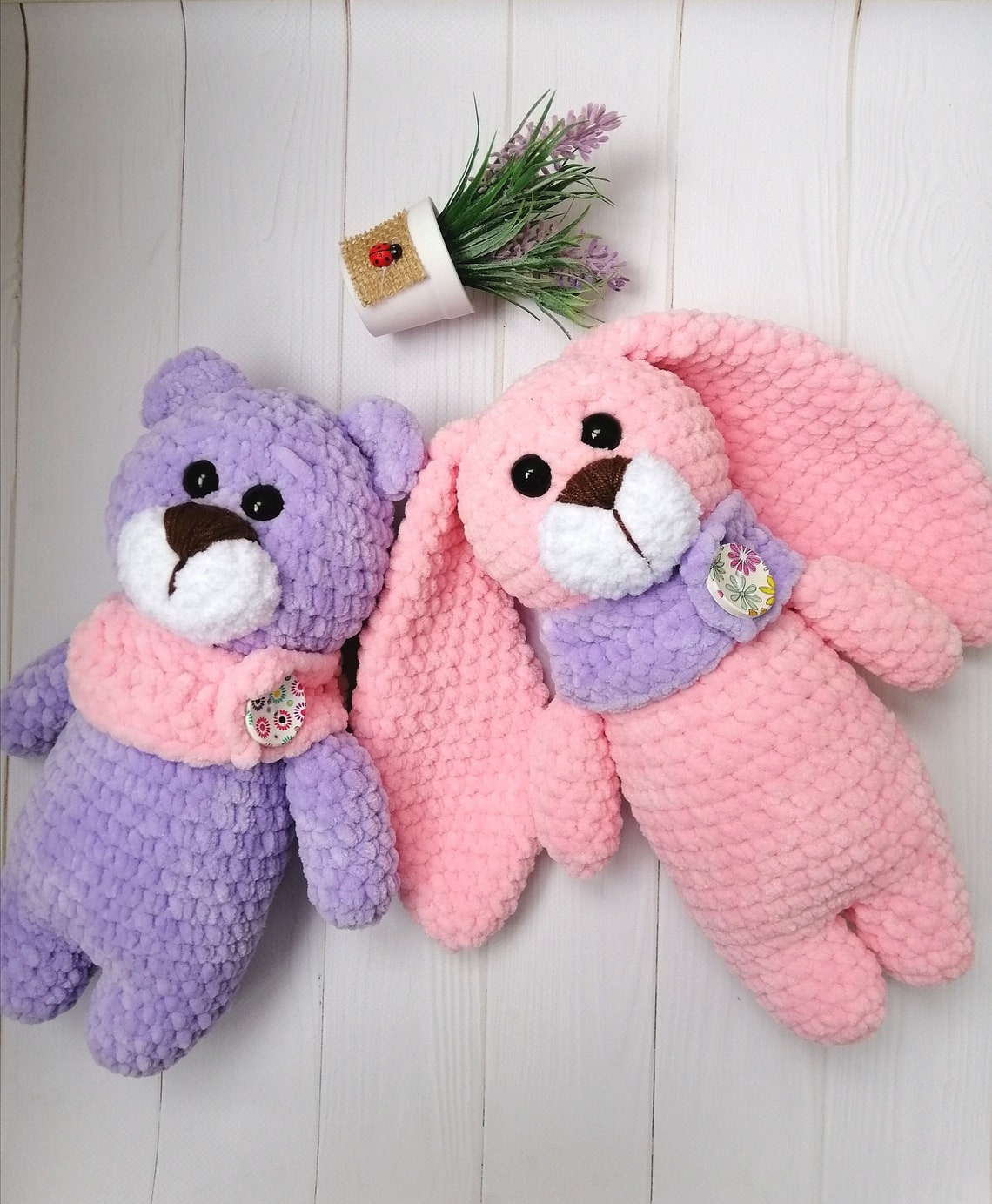 Crochet plushies Crochet plush bear Crochet bunny Plush | Etsy