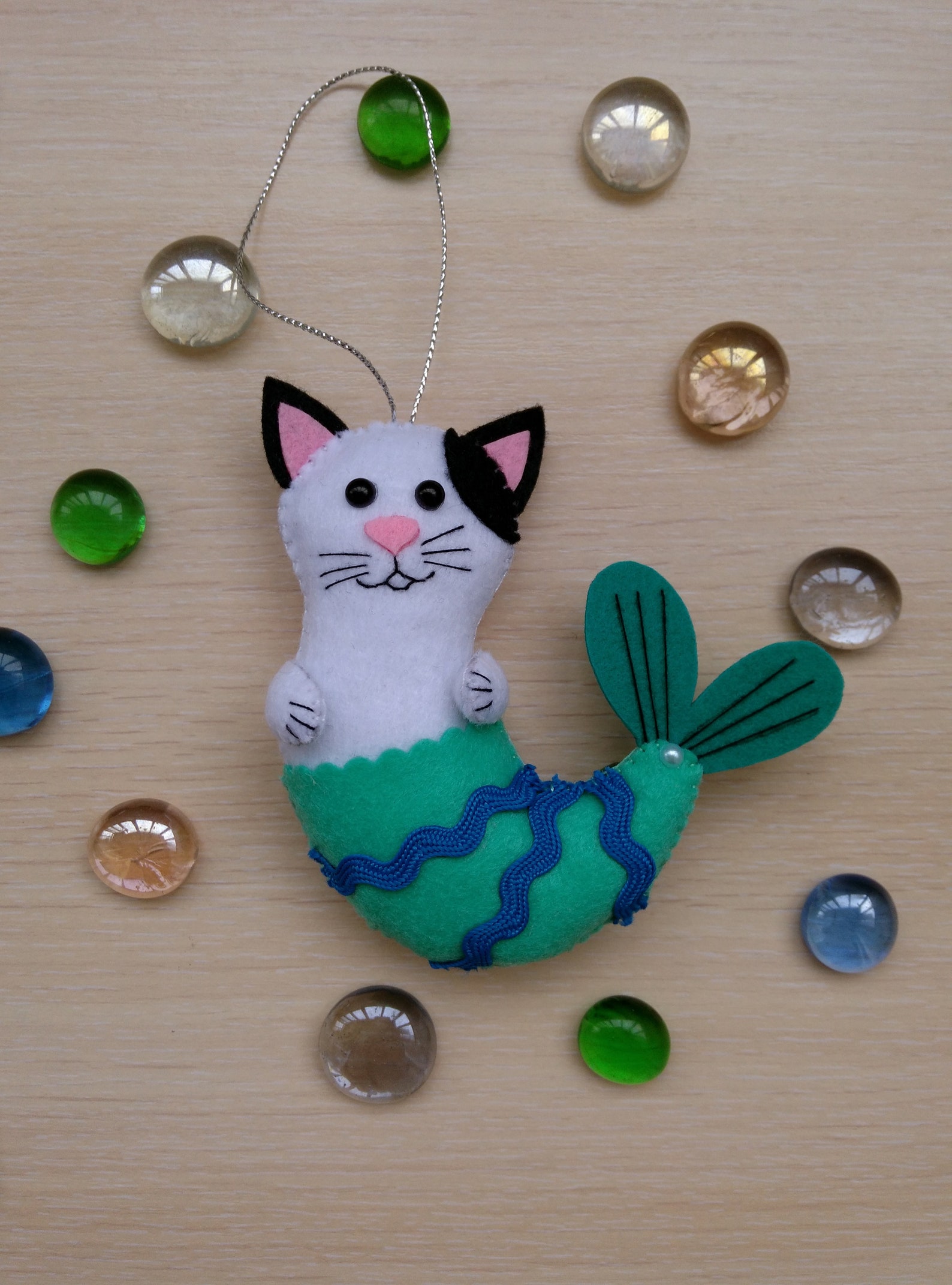 Felt Mermaid Mermaid Doll Mercat Felt Ornaments Mermaid - Etsy