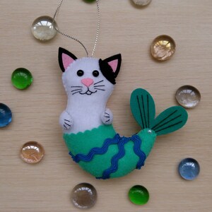 Felt Mermaid, Mermaid Doll, Mercat, Felt Ornaments, Mermaid Nursery ...