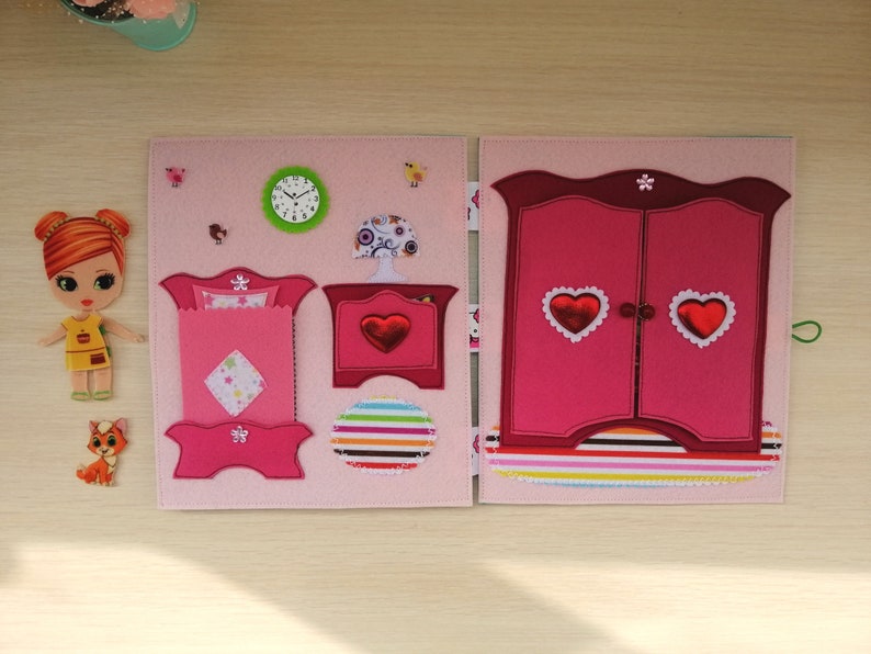 Quiet Book Dollhouse, Mini Book, Mini Books for Dolls, Dollhouse Quiet ...