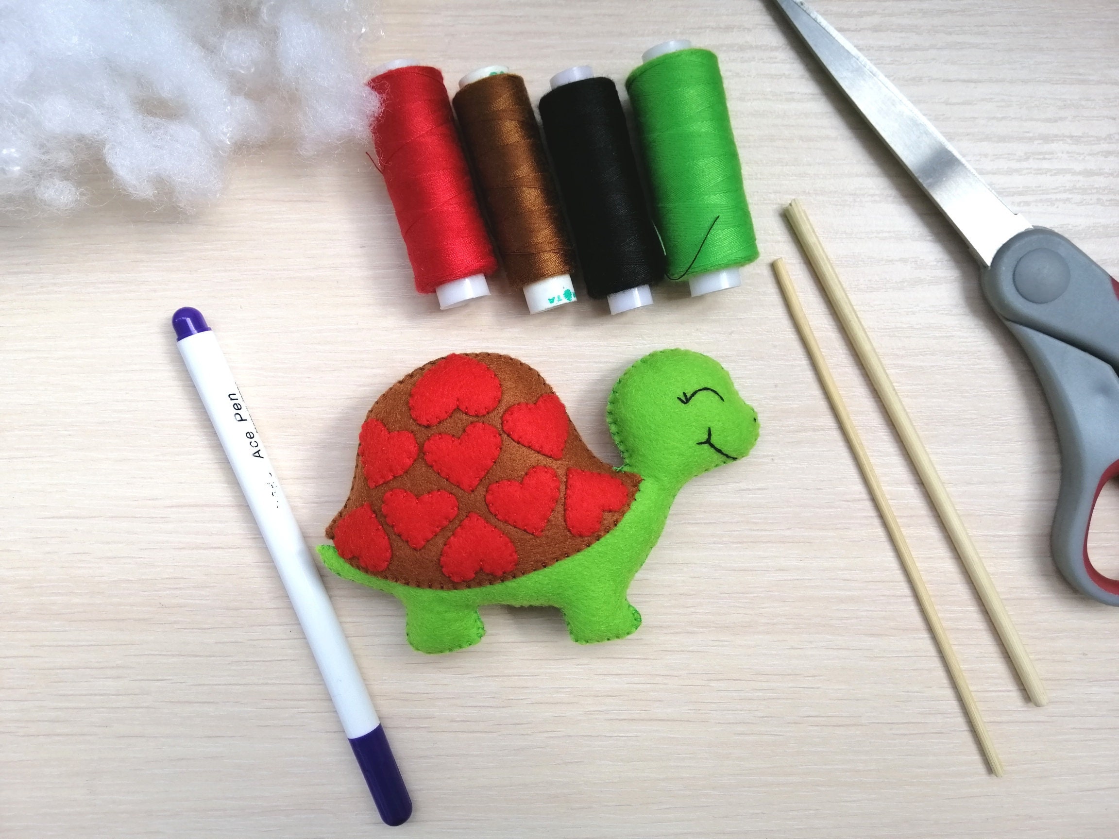 Felt Turtle Felt Turtle Pattern Felt Sea Animals Felt Sea | Etsy