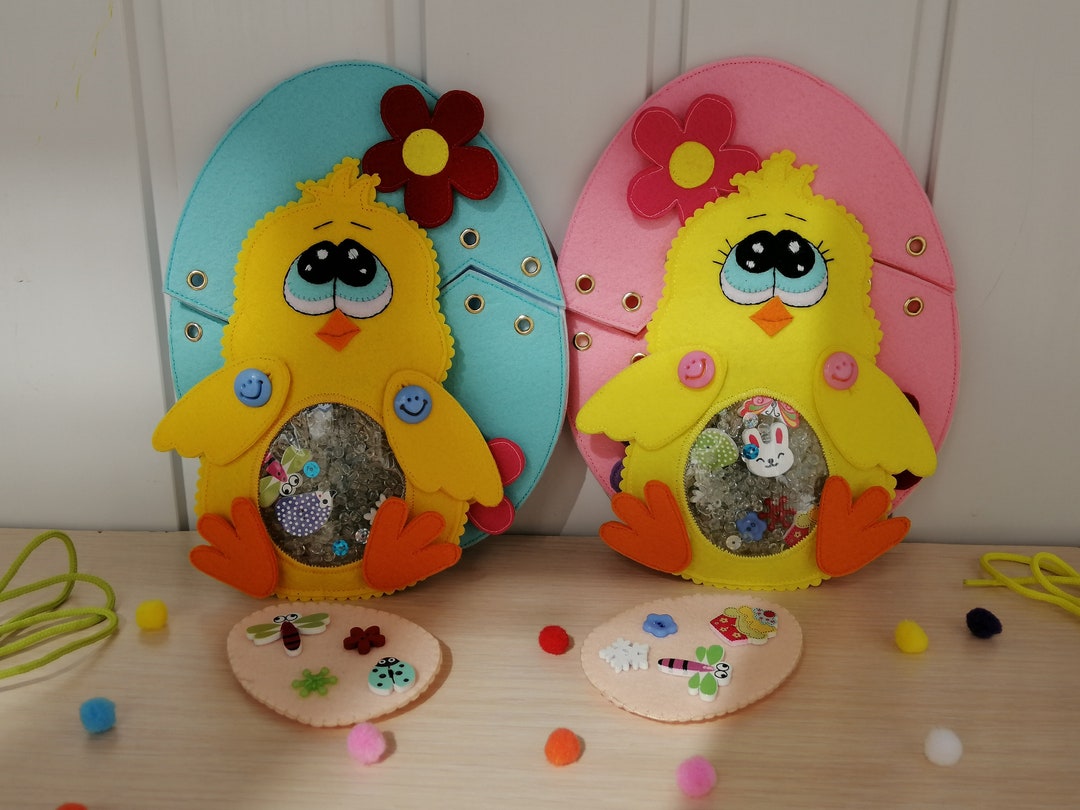I Spy Bag, Easter Gift, Easter Eggs, Felt Chicken, Travel Toys, Toddler ...