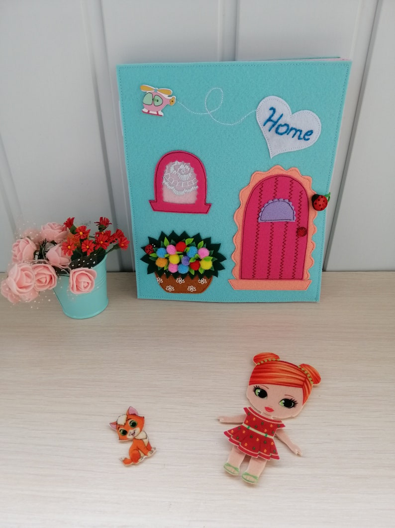 Quiet Book Dollhouse, Mini Book, Mini Books for Dolls, Dollhouse Quiet ...