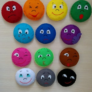 Felt Emotions, Preschool Toys, Kindergarten Toys, Felt Learning Toy ...