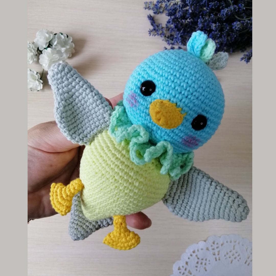 Crochet Bird, Plushies, Stuffed Bird, Bird Toy, Bird Ornament, Cozy ...