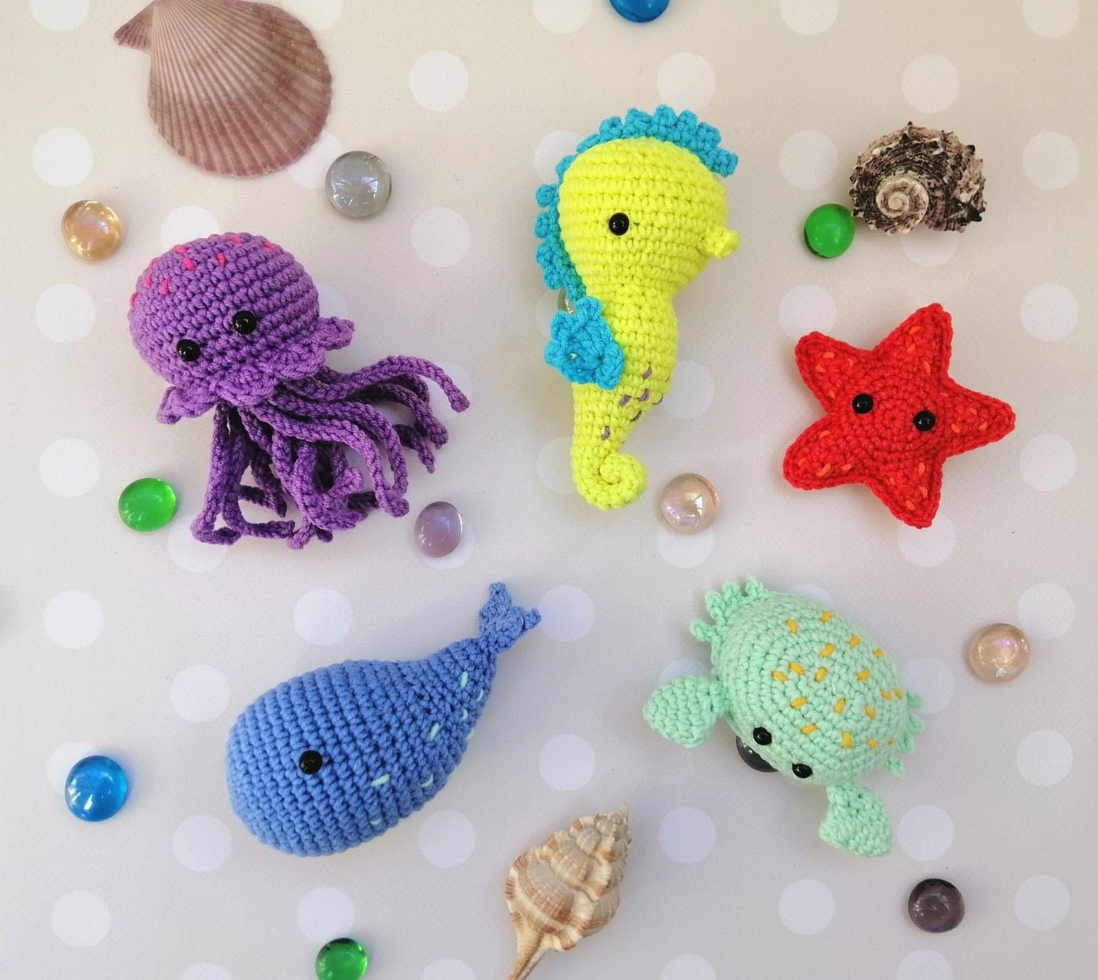 Sea Animals Crochet Sea Animals Starfish Crab Marine - Etsy