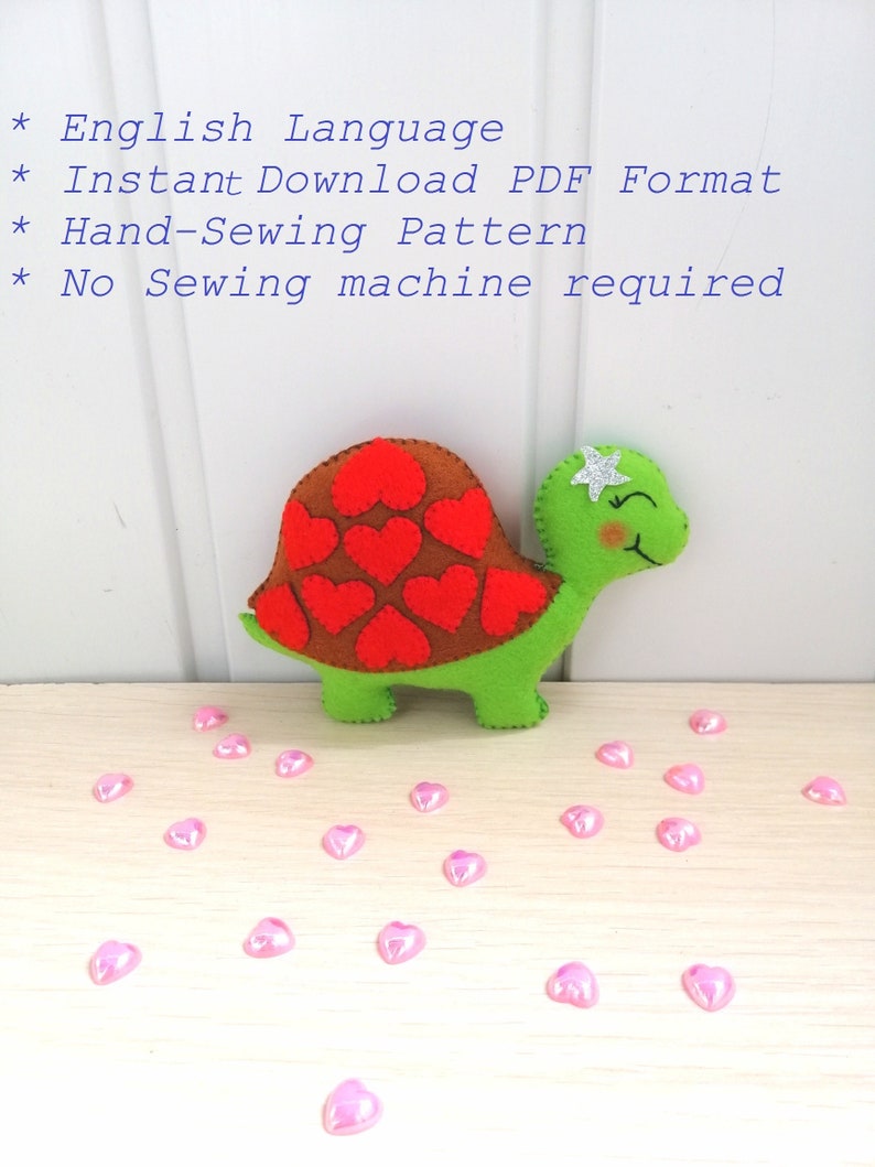 Felt Turtle Felt Turtle Pattern Felt Sea Animals Felt Sea - Etsy