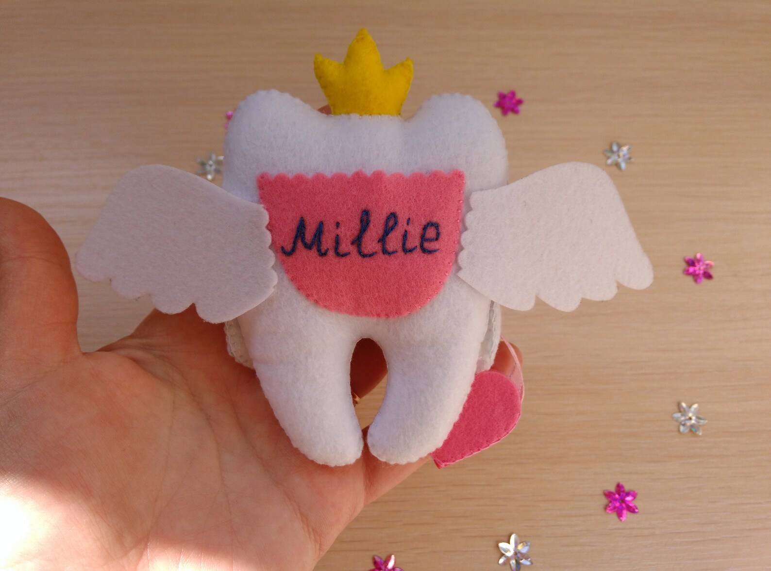 Tooth Fairy Baby Shower Gift Personalized Tooth Fairy Felt - Etsy