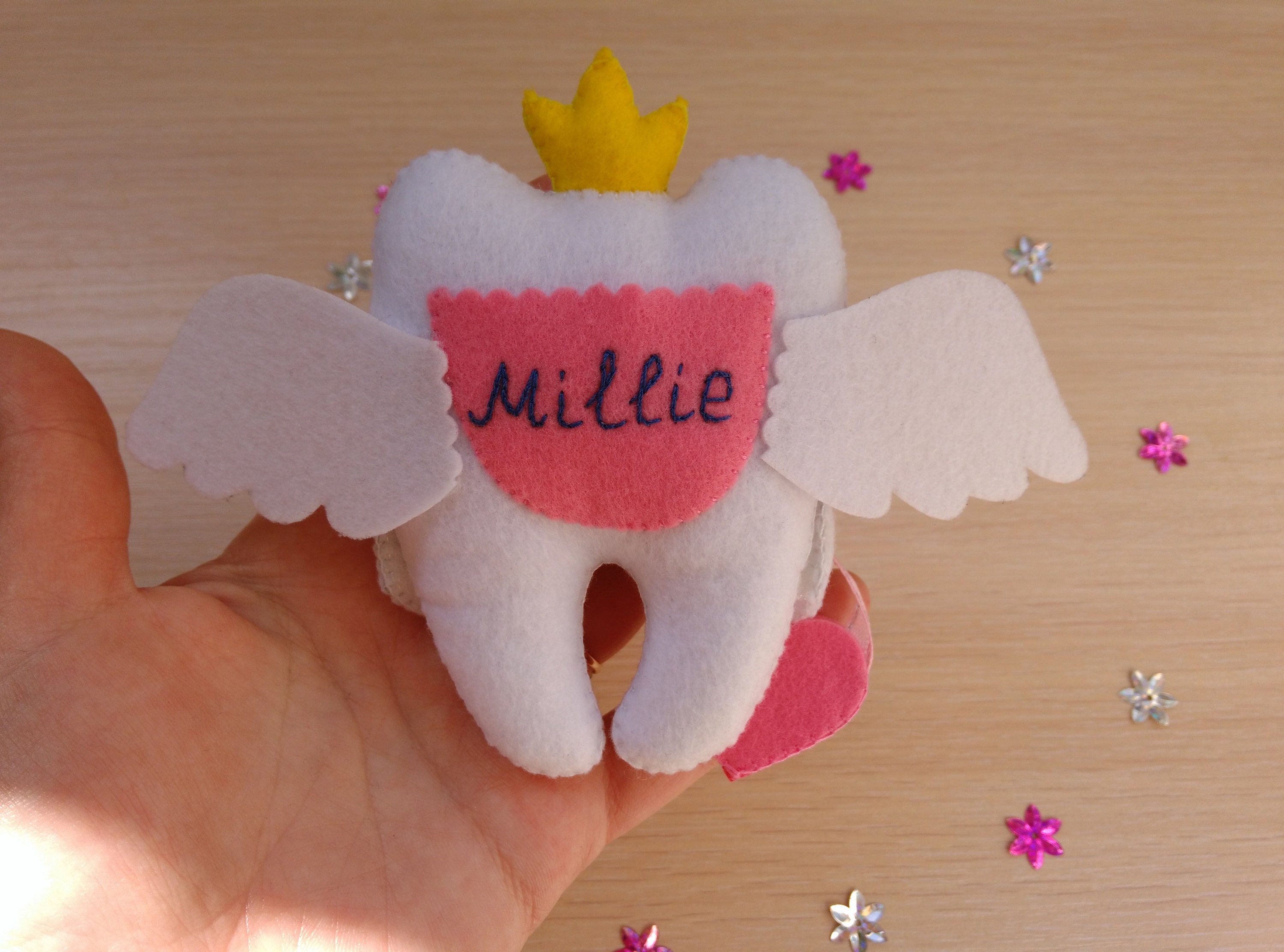 Tooth Fairy Baby Shower Gift Personalized Tooth Fairy Felt - Etsy