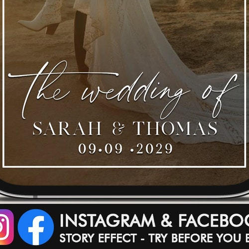 Wedding Instagram Filter Wedding Instagram Effect Custom - Etsy