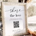 Share the Love QR Code Sign, Wedding QR Code Sign Template, Modern ...