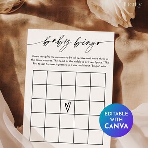 Baby Bingo Game - Baby Shower Games Bingo, Printable Baby Bingo, Baby ...