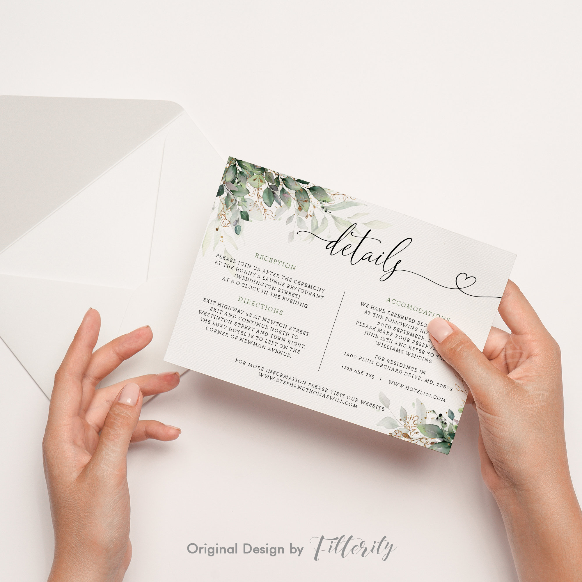 Details Card Template Wedding Details Card Wedding Details - Etsy