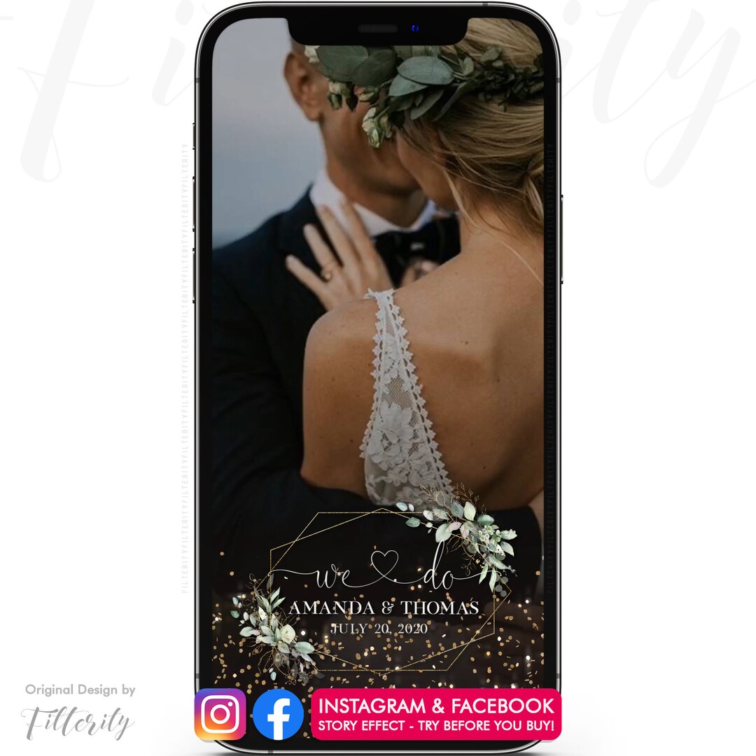 Wedding Instagram Filter, Wedding Instagram Effect, Custom Filter for ...