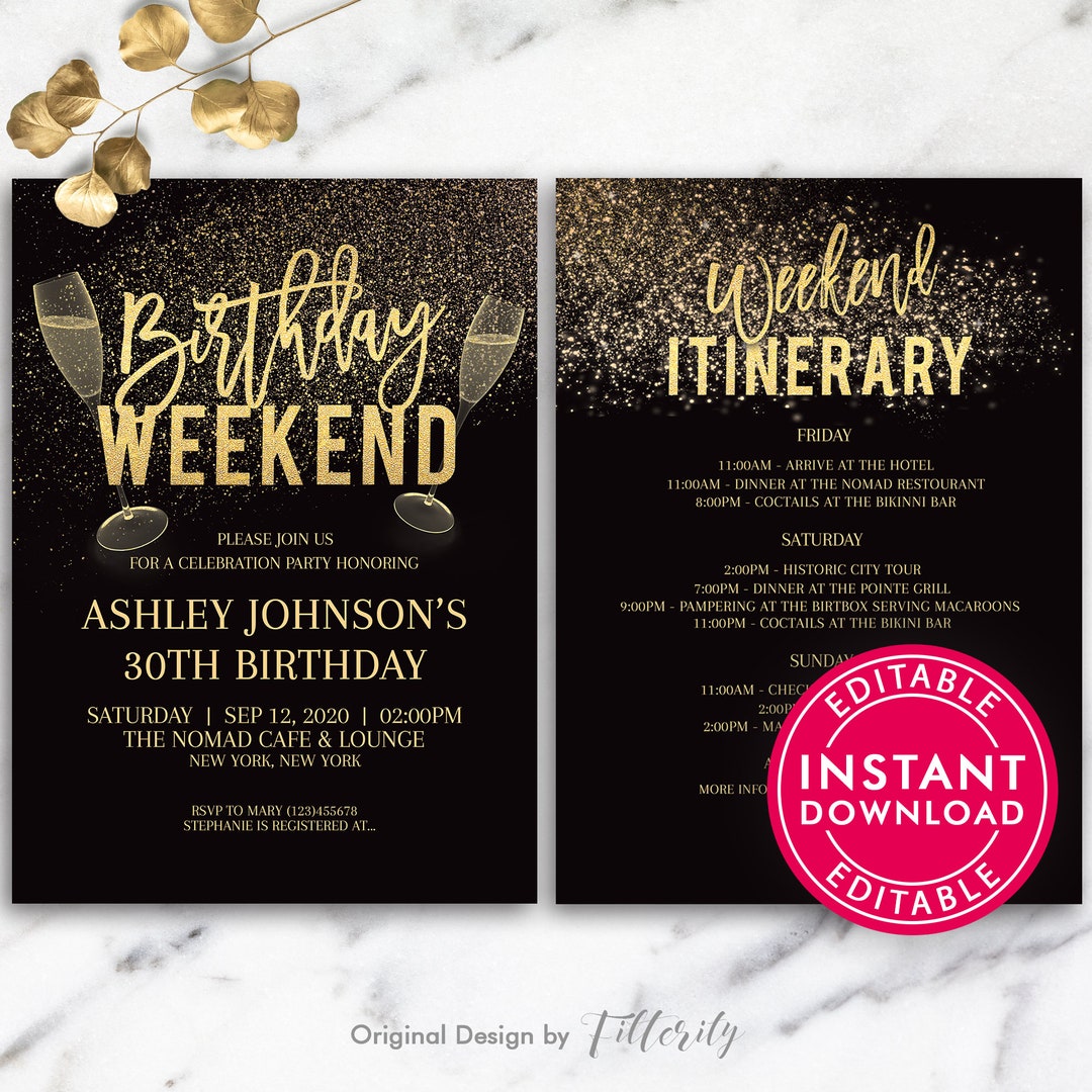 Birthday Invitations, Birthday Invitation Template, Printable Birthday ...