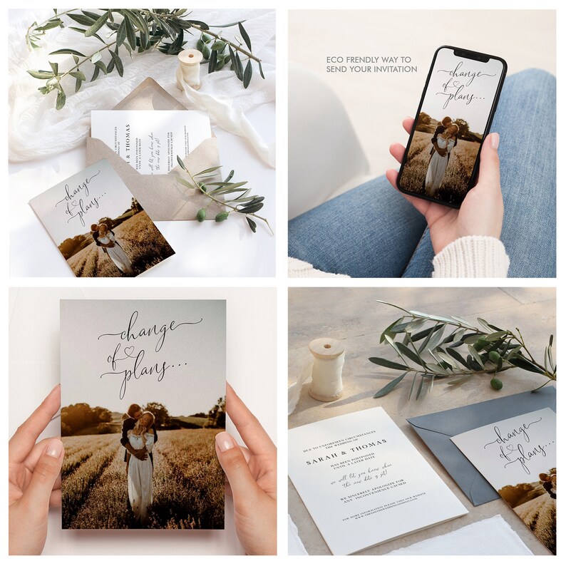 Change the Date, Save the Date, Change the Date Template, Postponed ...