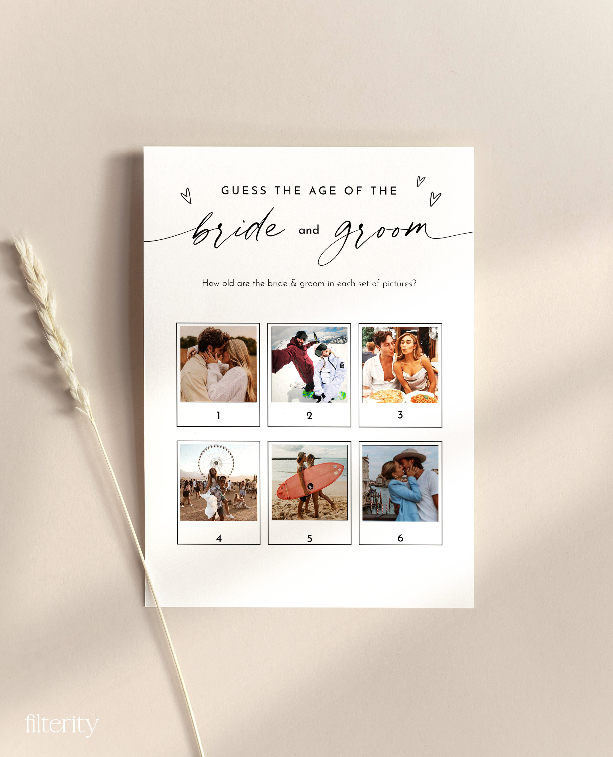Guess the Age of the Bride and Groom, Bridal Shower Games Instant ...