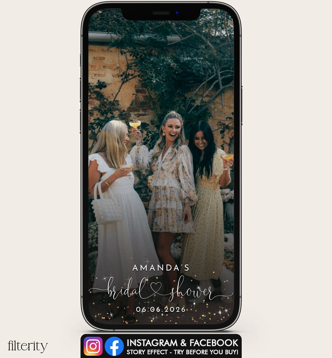 Bridal Shower Instagram Filter Bridal Shower Instagram Story - Etsy