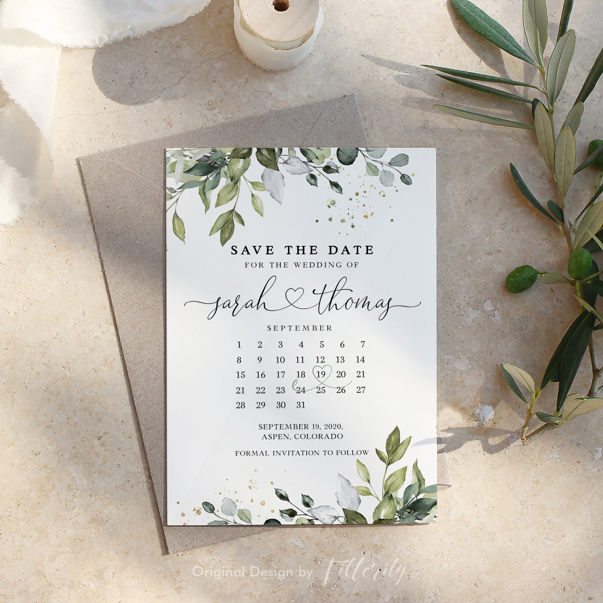 Save the Date Calendar, Save the Date Template With Photo, Save the ...