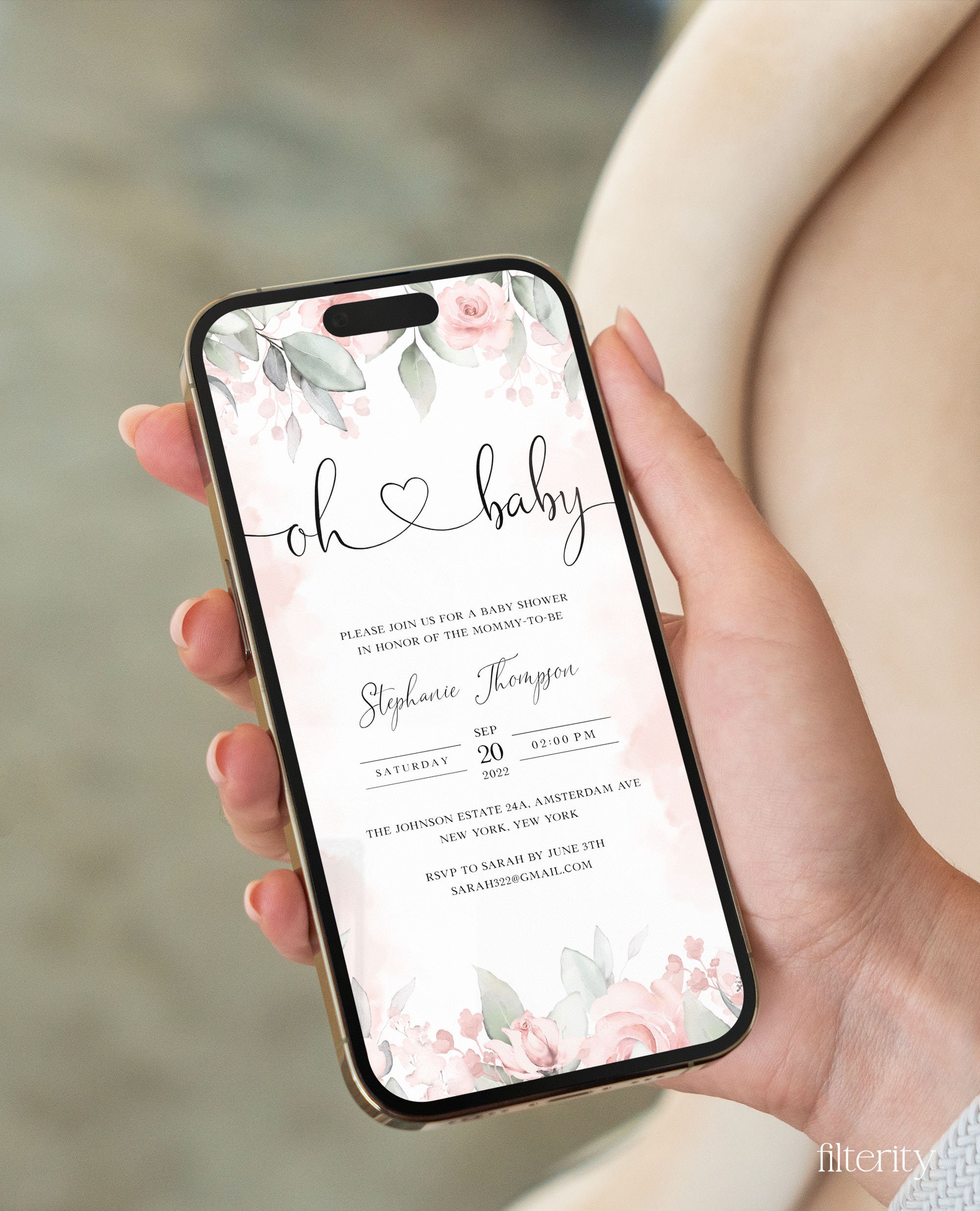 Baby Shower Invitation Digital Electronic Invitation - Etsy