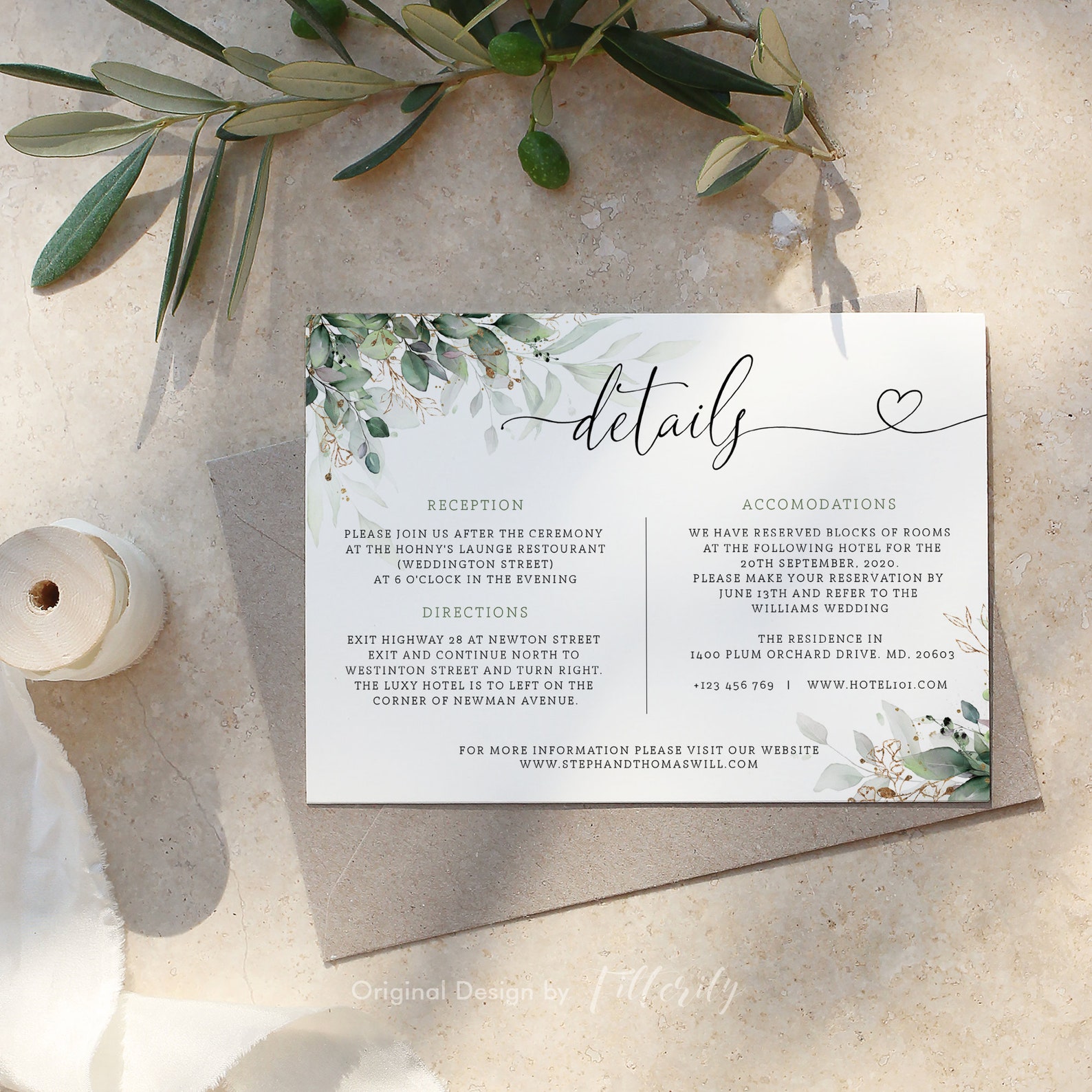 Details Card Template Wedding Details Card Wedding Details - Etsy