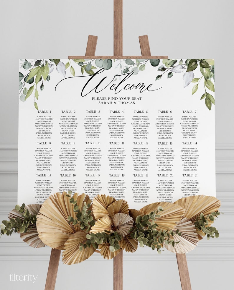 Wedding Seating Chart Template Wedding Seating Chart Board - Etsy