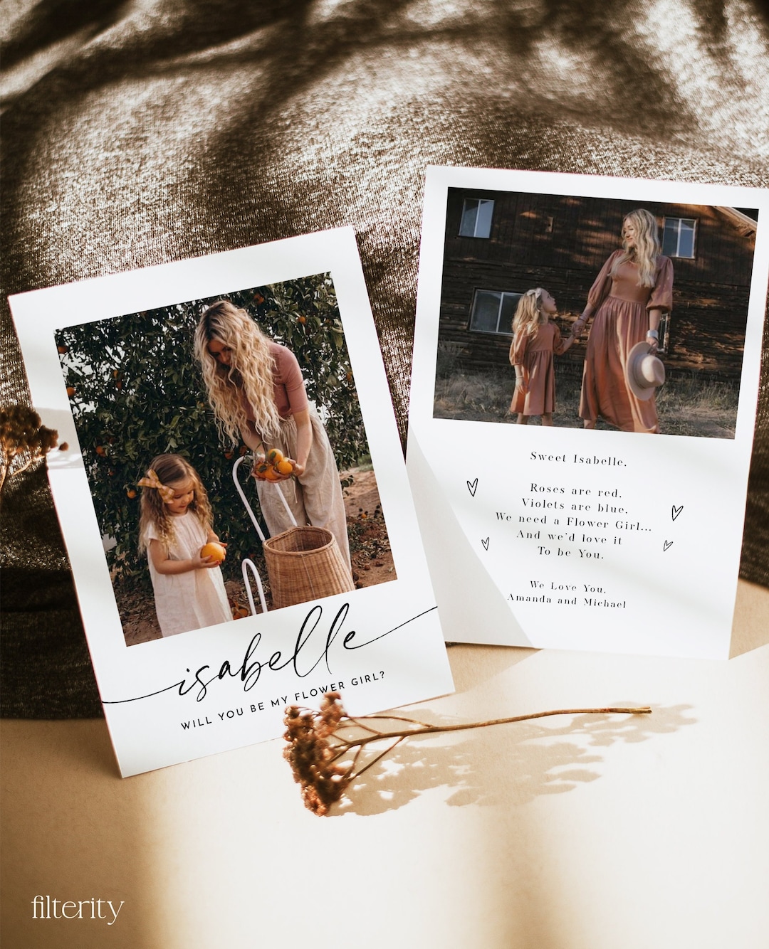 Flower Girl Proposal Card, Will You Be My Flower Girl Card Template ...