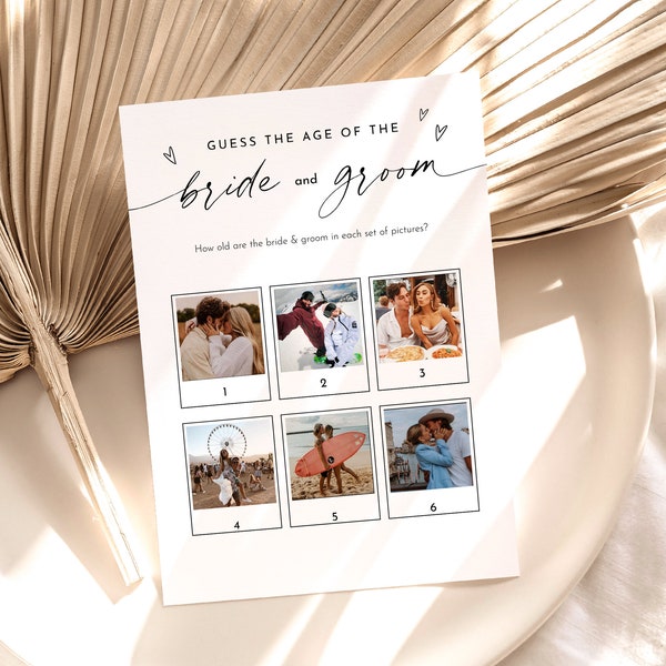 Guess the Brides Age Template - Etsy