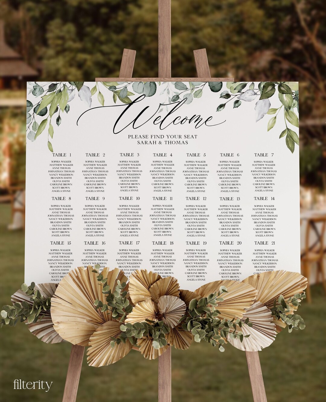 Wedding Seating Chart Template, Wedding Seating Chart Board, Printable ...
