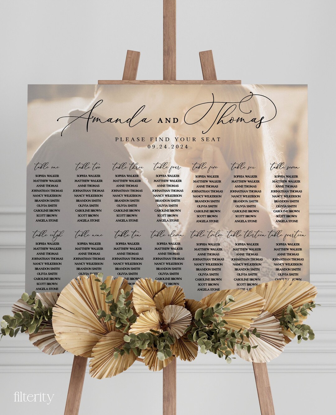 Wedding Seating Chart Template, Wedding Seating Chart Board, Printable ...