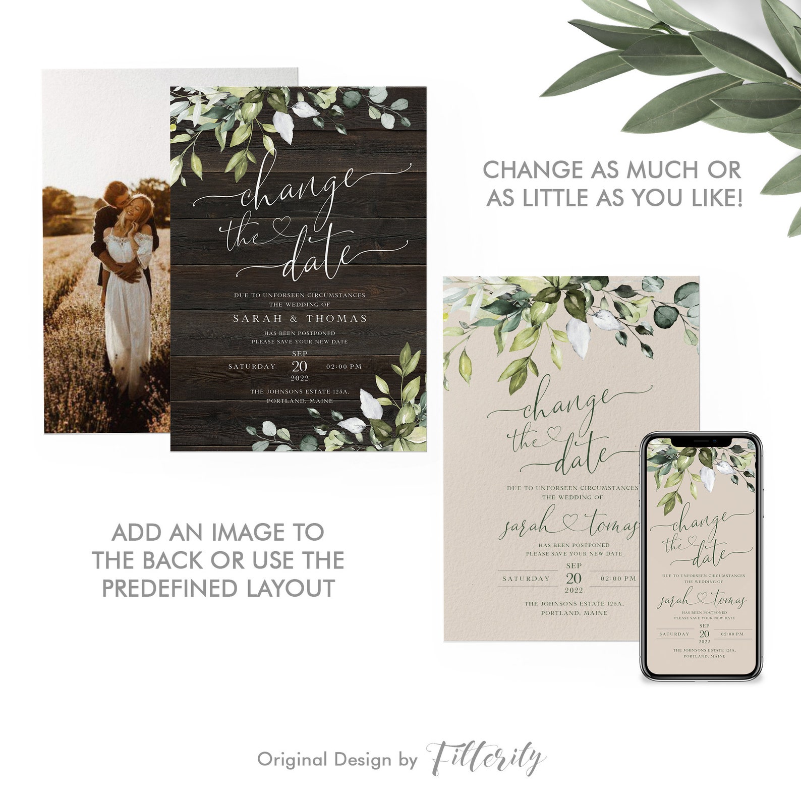 Change the Date, Save the Date, Change the Date Template, Save the Date ...