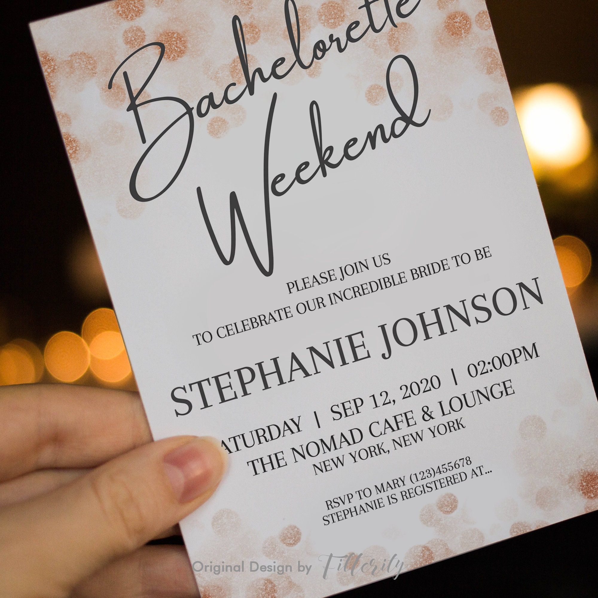 Bachelorette Invitation Template Instant Download | Etsy