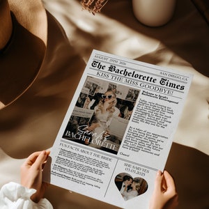 Bachelorette Party Newspaper Template With Games Editable Canva ...