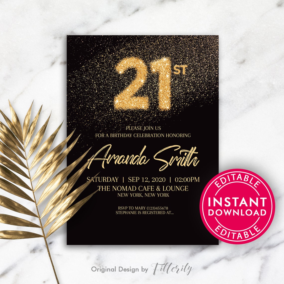 21st Birthday Party Invitations, Birthday Invitations, Birthday ...
