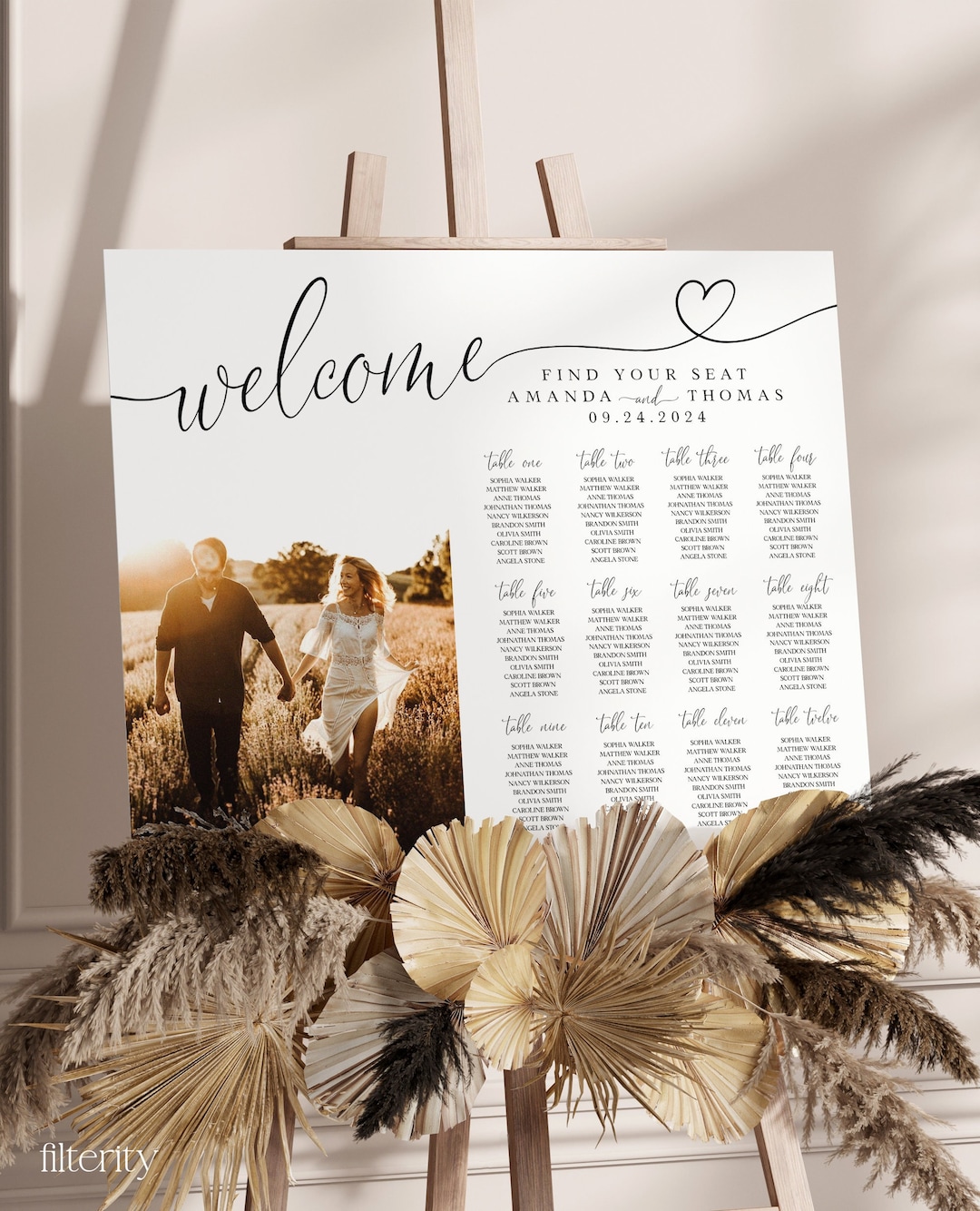 Wedding Seating Chart Template, Wedding Seating Chart Board, Printable ...