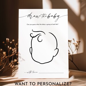 Draw the Baby Shower Game - Printable Baby Shower Game, Gender Neutral ...