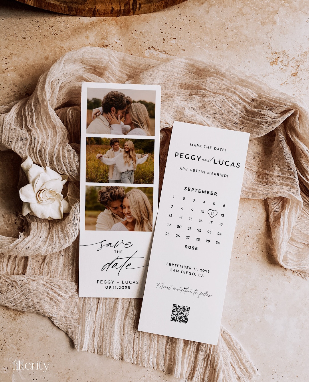 Photo Strip Save the Date, Photo Booth Save the Date, Photo Save the ...
