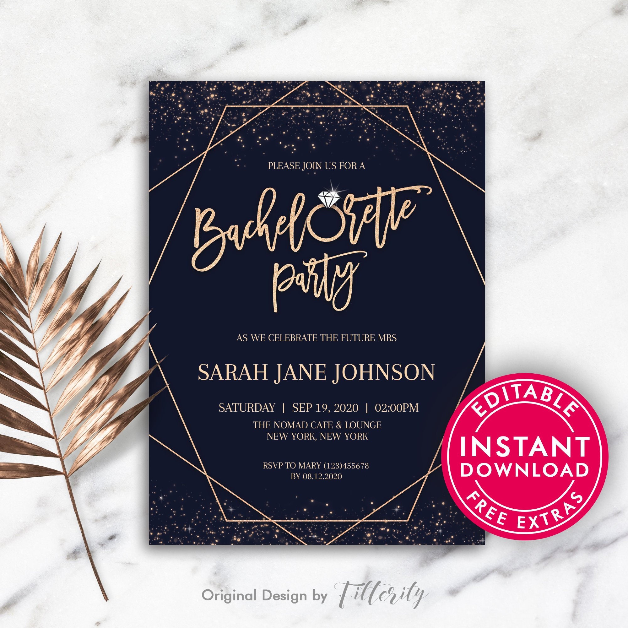 Free Printable Bachelorette Party Invitations Templates