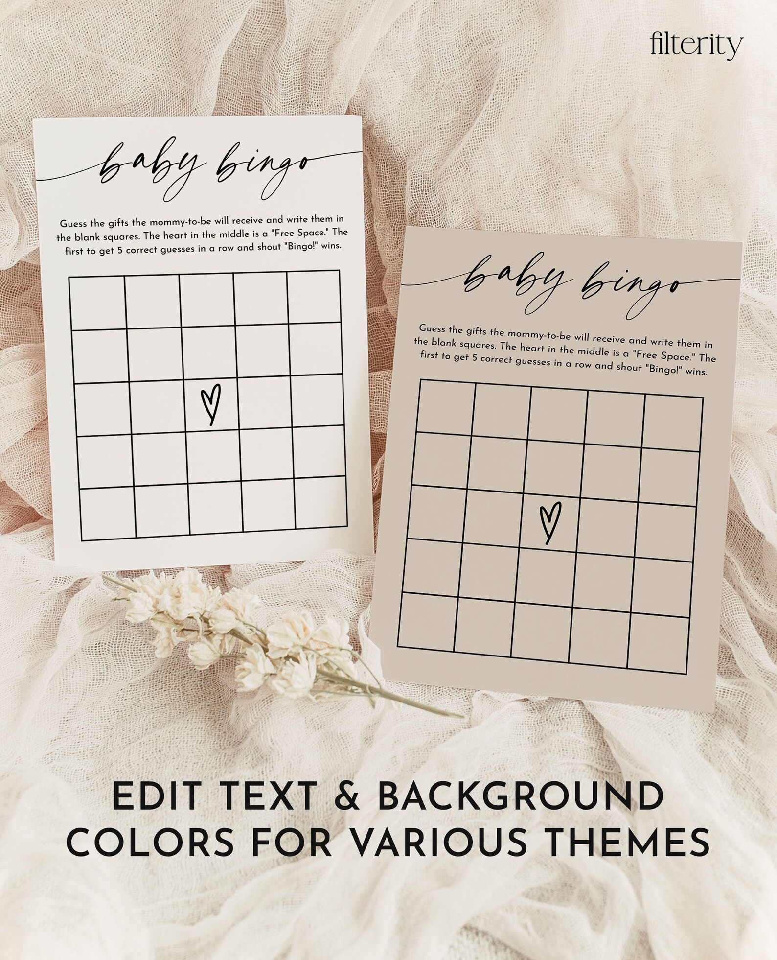 Baby Bingo Game - Baby Shower Games Bingo, Printable Baby Bingo, Baby ...