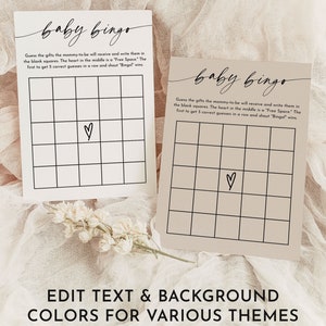 Baby Bingo Game - Baby Shower Games Bingo, Printable Baby Bingo, Baby ...