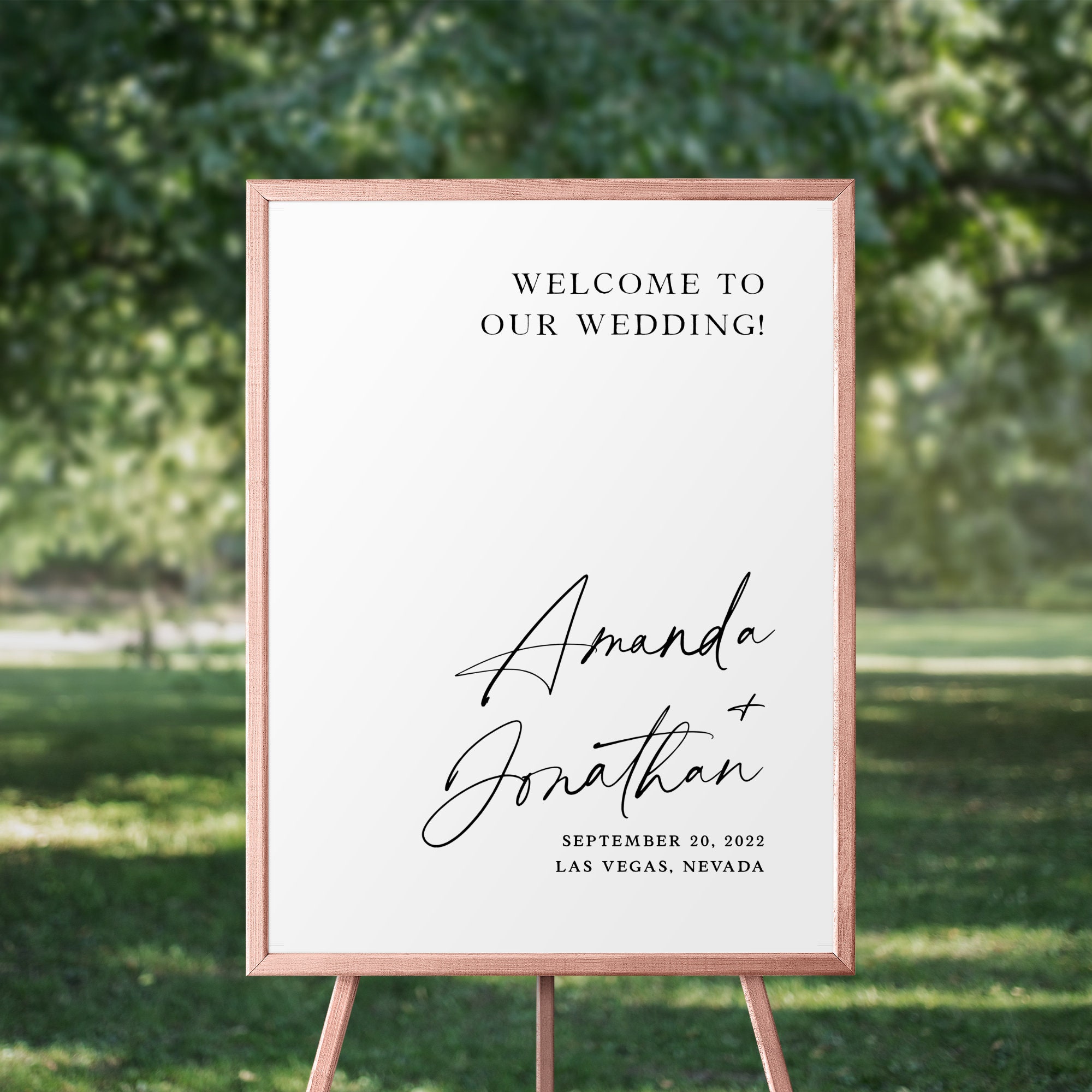 Simple Wedding Welcome Sign Template Welcome Sign Wedding | Etsy