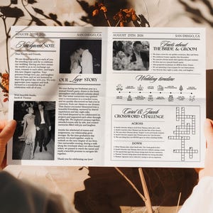 Wedding Newspaper Template With Photo, Wedding Newspaper Template ...