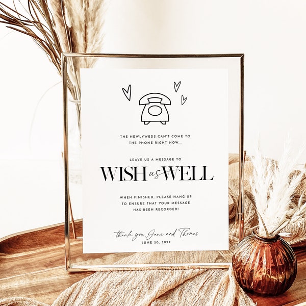 Leave Phone Message Wedding Sign - Etsy
