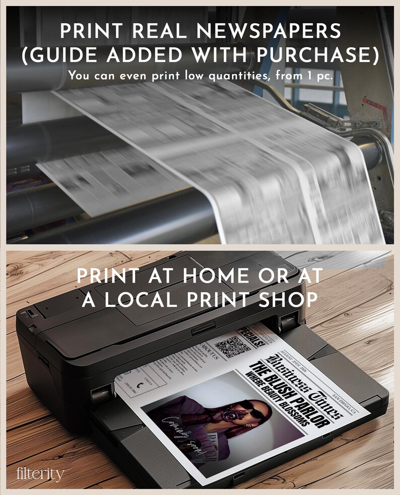 Business Newspaper Template Editable on Canva, Salon Newspaper Template ...