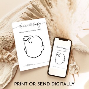 Draw the Baby Shower Game - Printable Baby Shower Game, Gender Neutral ...