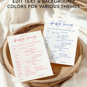 Name That Baby Song - Name That Baby Tune, Printable Baby Shower Game ...